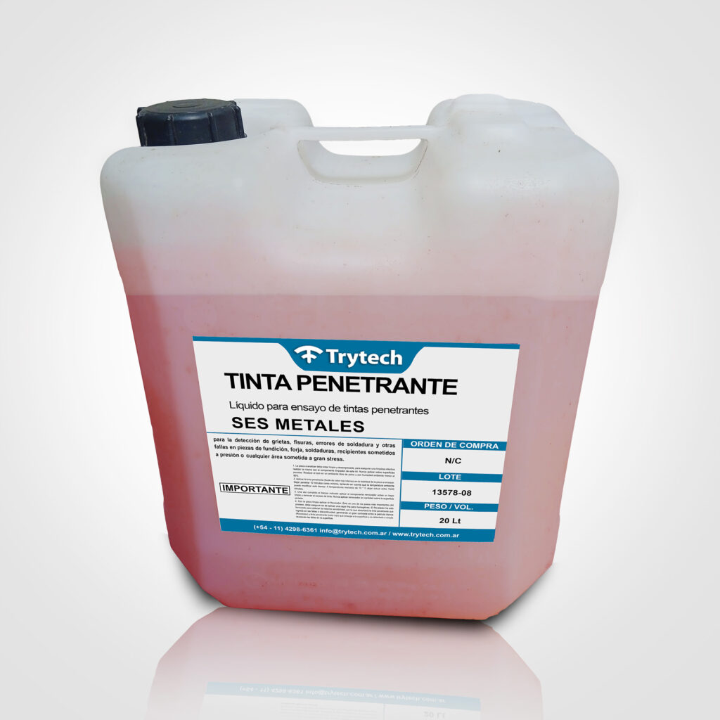 Tinte Penetrante Líquido Trytech® - Envase x 20 Lts - SES Metales